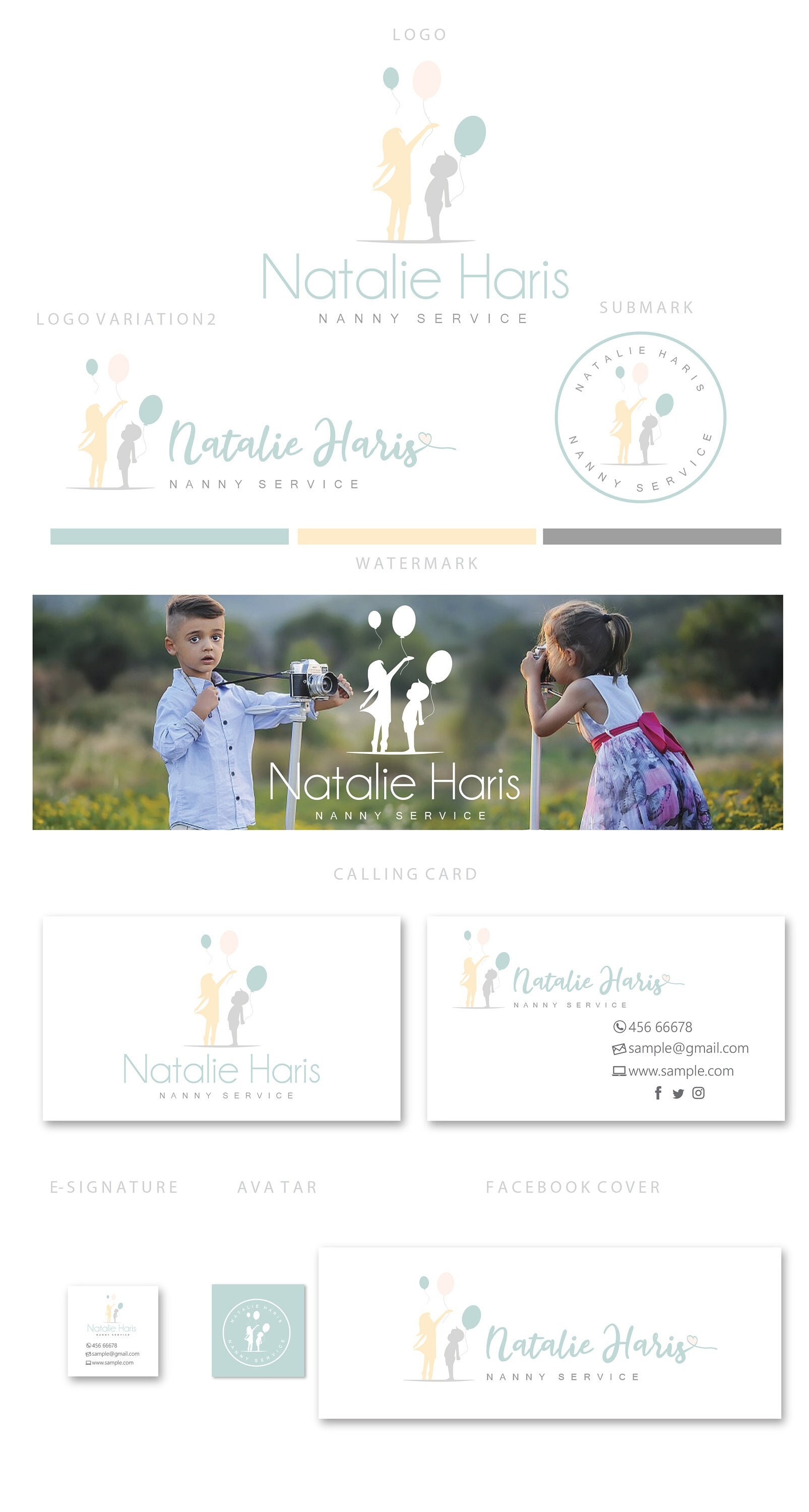 Child Care Logo and Branding Kids Nourishment Logo - Etsy