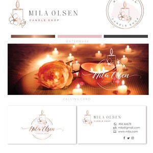 Candle Shop Brand Candle Gold Logo Candle Aroma Logo Candle Branding ...