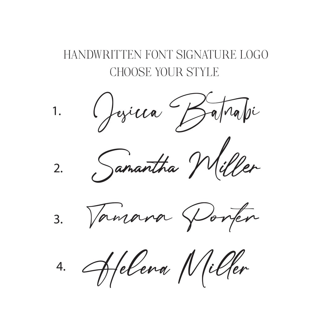 Handwritten Signature Font Logo Font Handwritten Signature Business ...