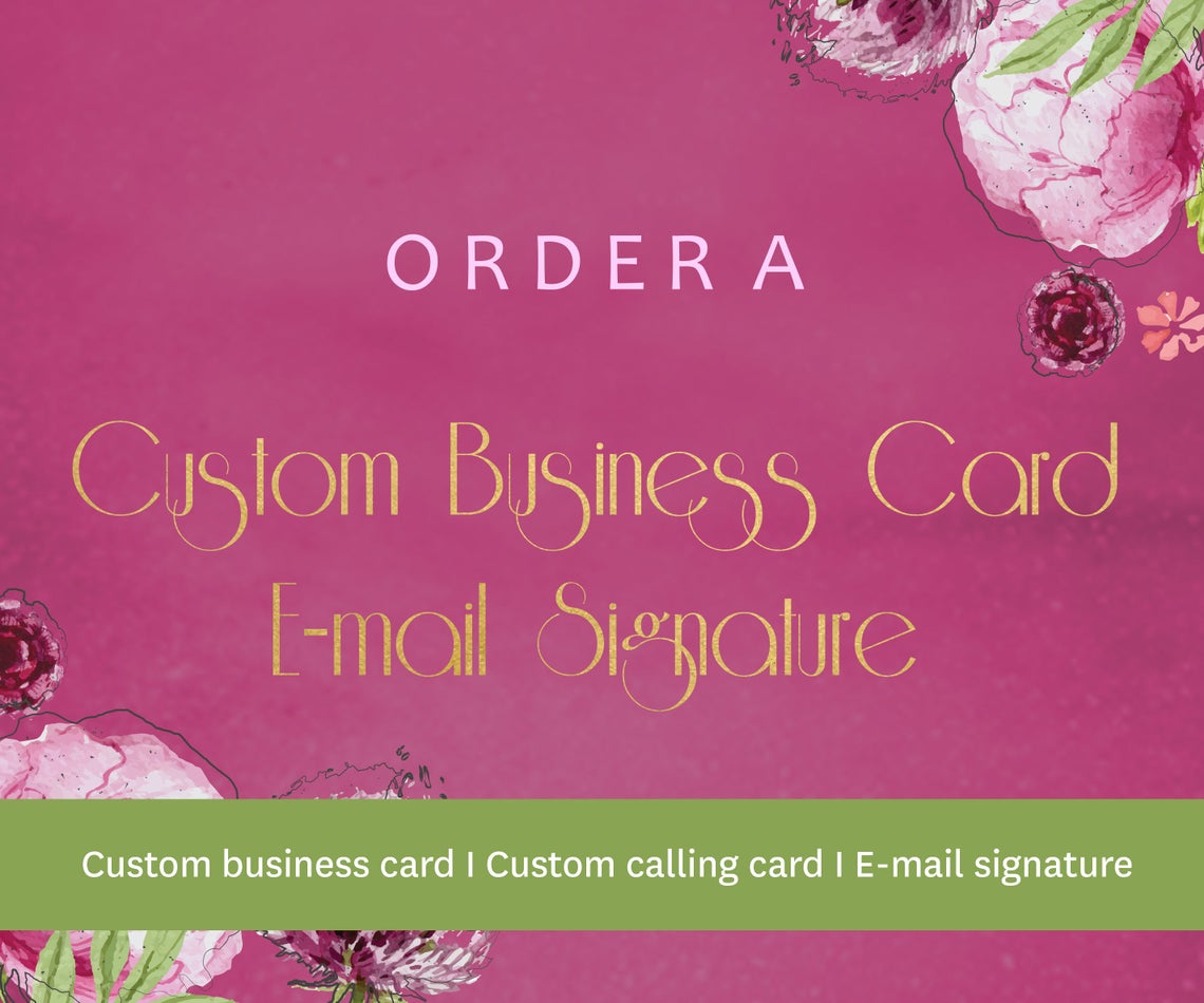 Custom business card Custom calling card design E-mail | Etsy