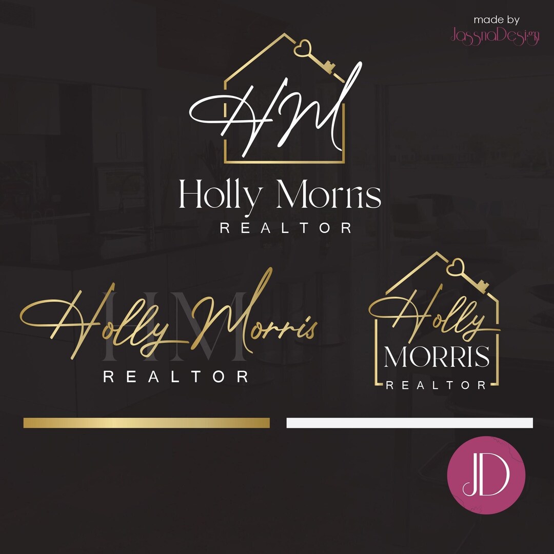 Realtor Logo Modern Real Estate House Logo House Key Hearth Logo Gold ...