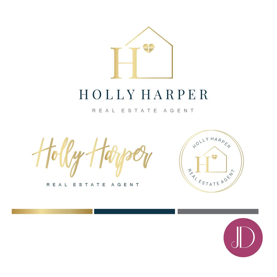 Realtor Logo and Branding Premade Real Estate House Logo Initials ...