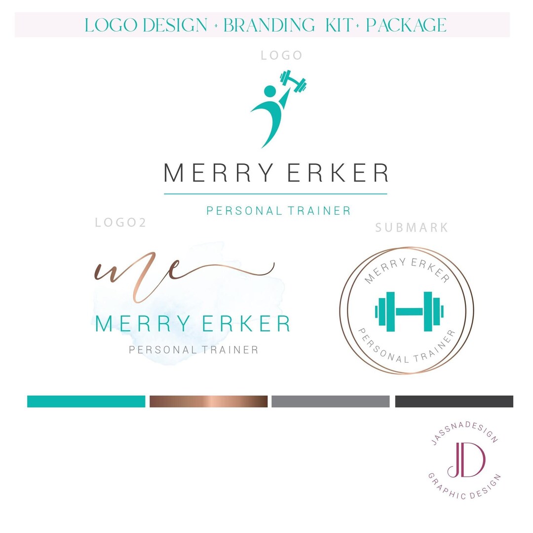 Fitness Instructor Personal Trainer Logo Sport and Health Logo Fitness ...