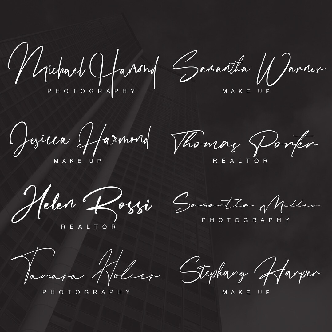 Handwritten Signature Font Logo Font Handwritten Signature - Etsy