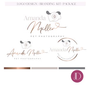 Pet Photography Logo and Branding Paw Camera Logo Paw Ears Pet Logo ...
