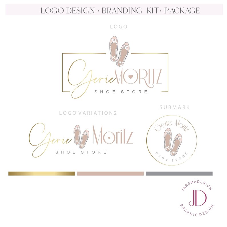 Shoe Store Logo Design: High Heels Boutique Branding Kit (AI/PNG/JPEG ...