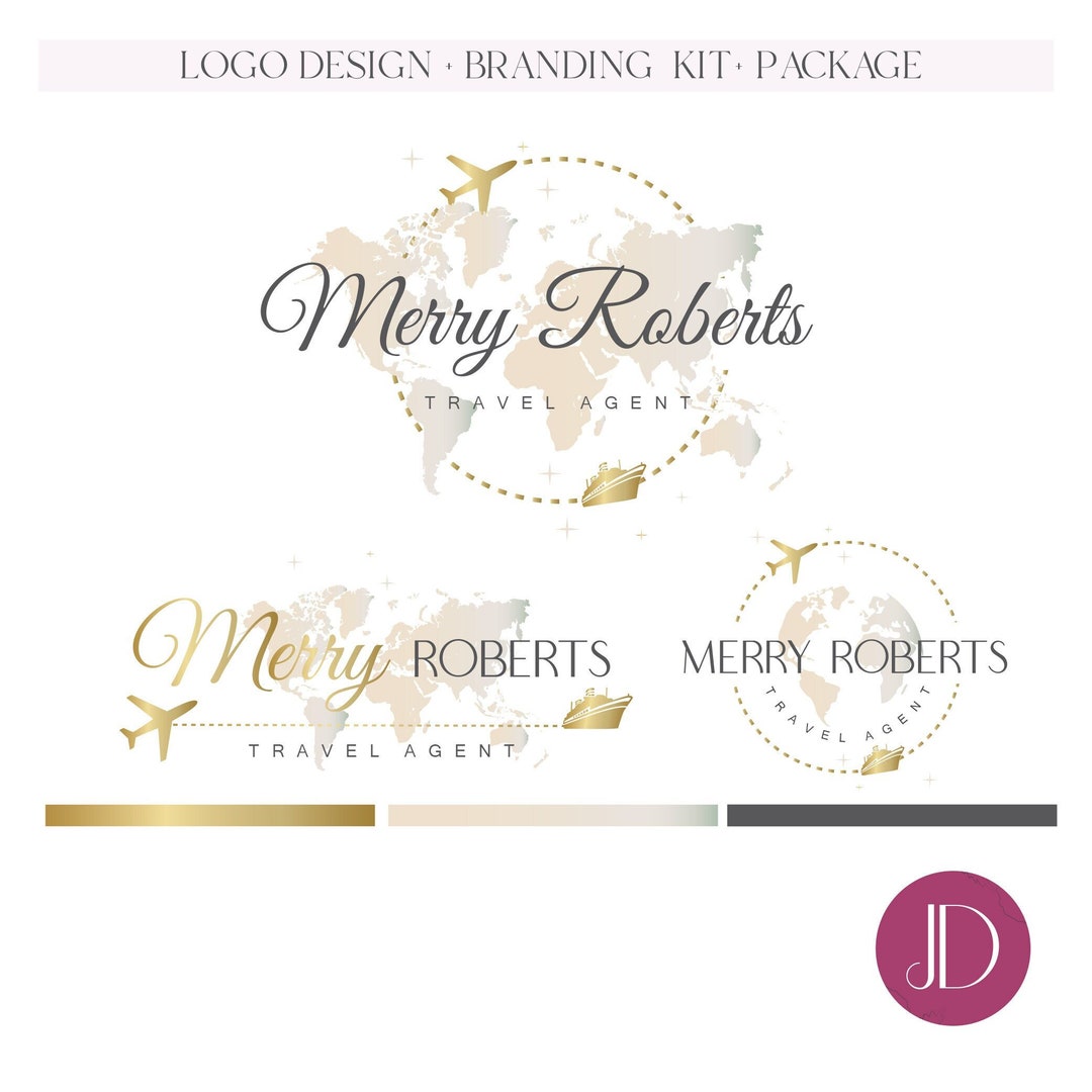 Plane Globe Logo and Branding Travel Map Logo Traveling Agency Logo ...