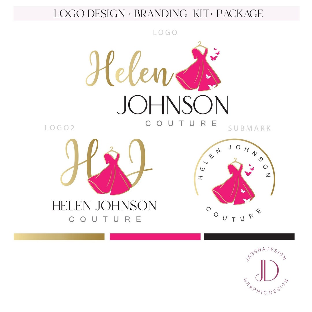 Couture Logo Dress Shop Logo Female Clothes Logo Woman Boutique Logo ...