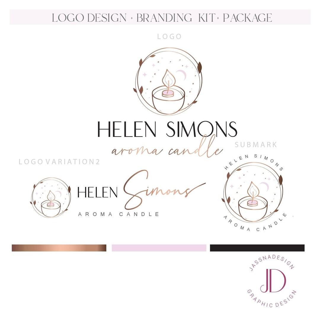 Candle Logo Design Candles Shop Logo Aroma Candle Logo Candle Craft ...