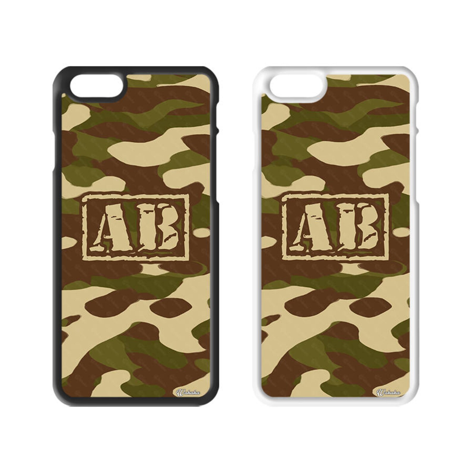 Army Print Initial Monogram Phone Case iPhone 5 SE 6 7 8 X XR | Etsy