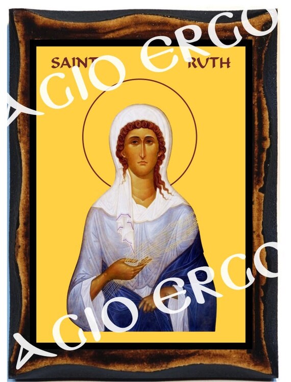 Saint Ruth Christian Roman Catholic Wood Icon Plaque | Etsy
