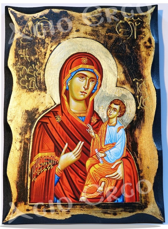 The Holy Virgin Mary the Eleusa or Eleousa Mount Athos Greek - Etsy