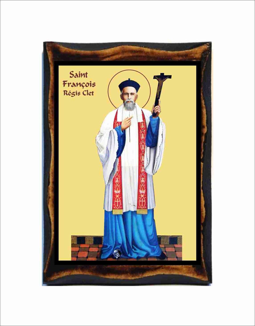 Saint François-régis Clet Icon: Byzantine Art, Wood Frame - Etsy