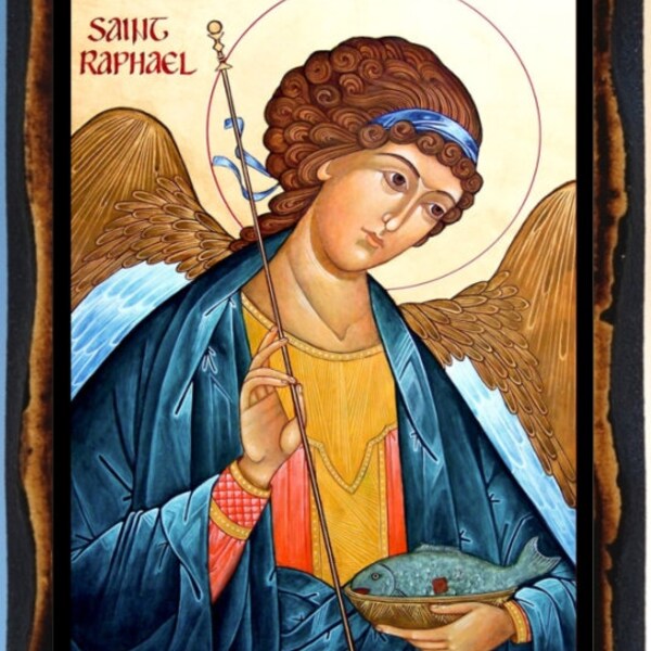 Archangel Raphael Icon - Etsy