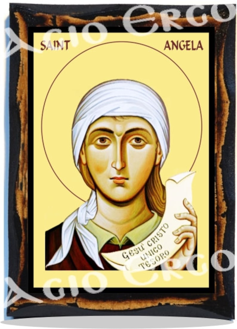 Saint Angela Catholic Christian Icon on Wood - Etsy