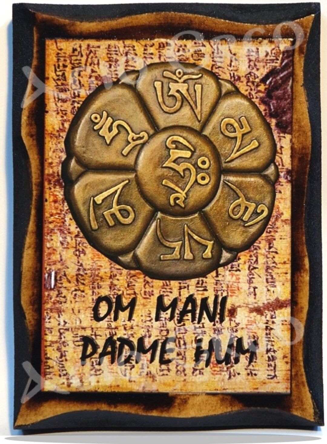 Om Mani Padme Hum lotus Flower the Mantra in Tibetan With the Six ...