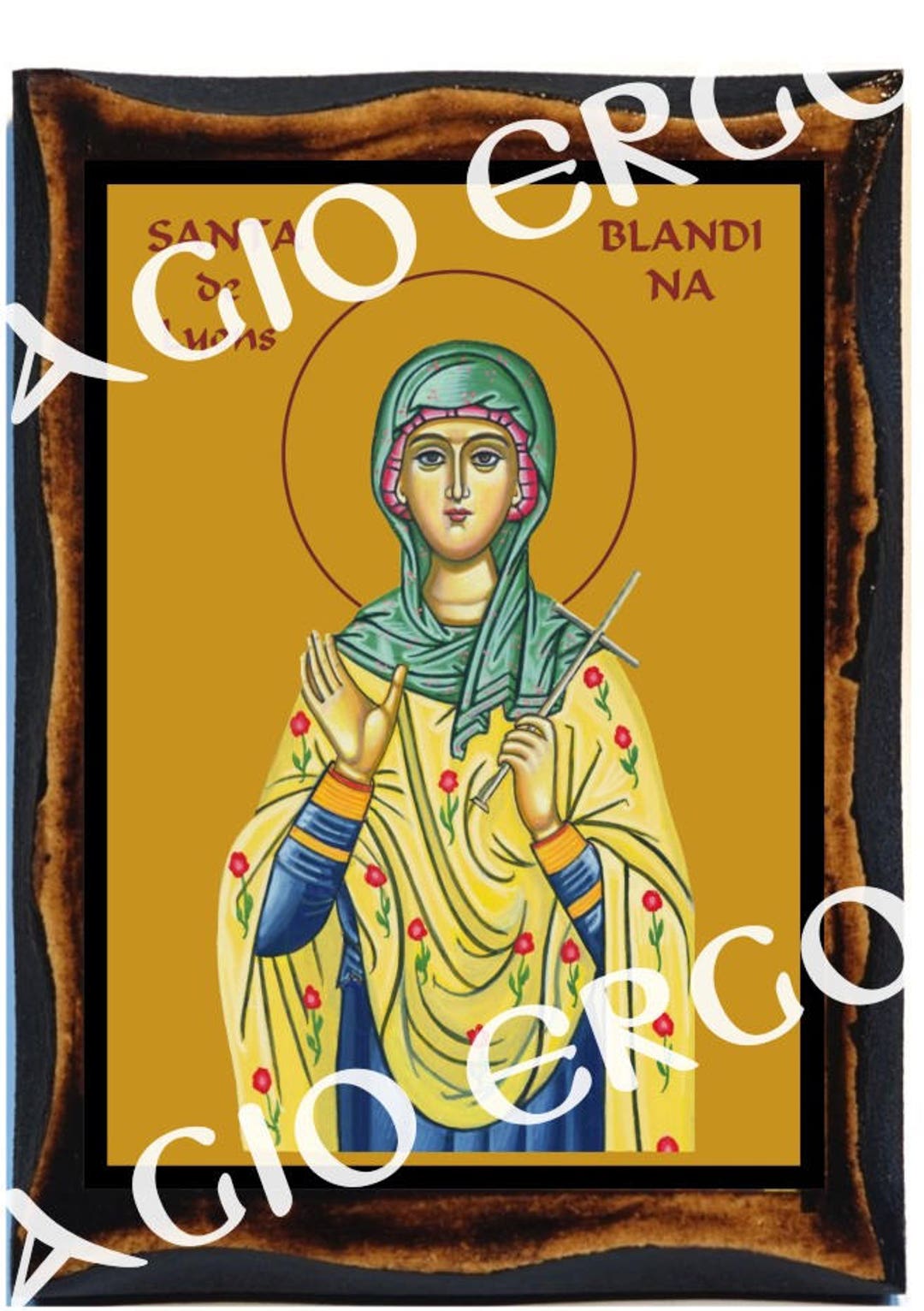 Saint Blandina Martyr Roman Christian Catholic Wood Icon Plaque - Etsy