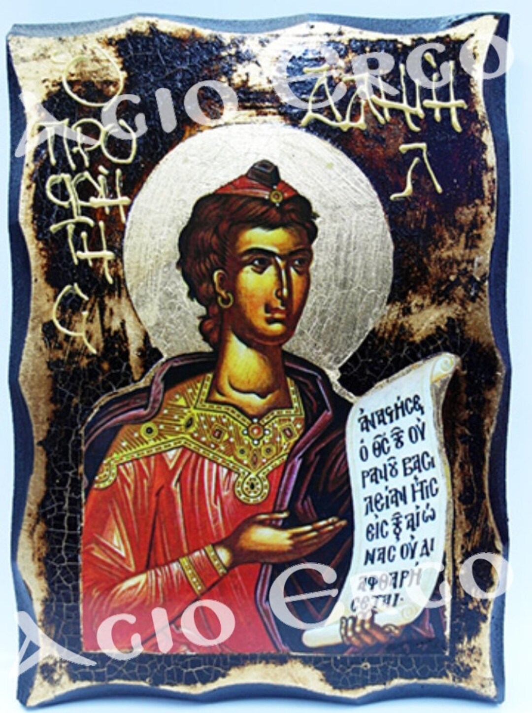 Prophet Daniel Handmade Wood Icon on Plaque With Physical Aging and ...