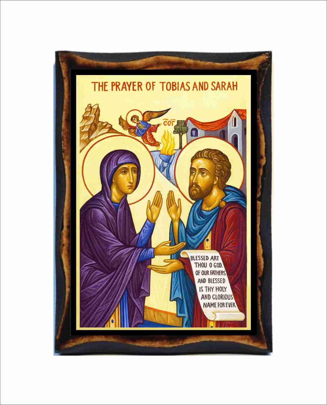 Prayer of Tobias and Sarah - Byzantine Art - Catholic Holy Card on ...