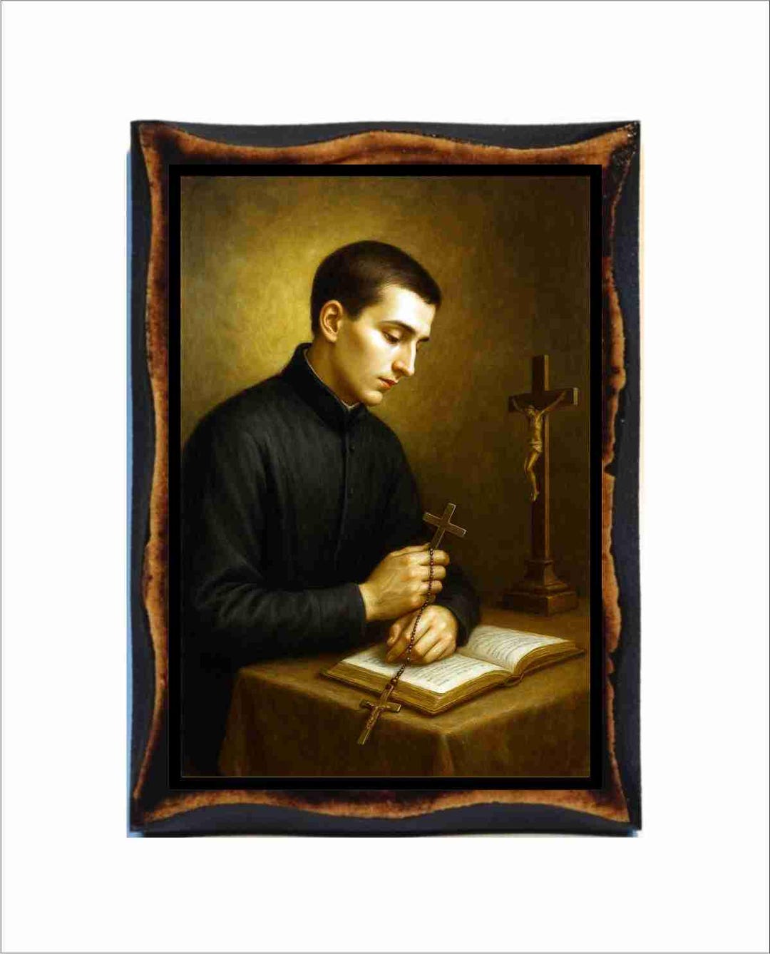 Saint Aloysius Gonzaga - Byzantine Icon - Catholic Holy Card on ...