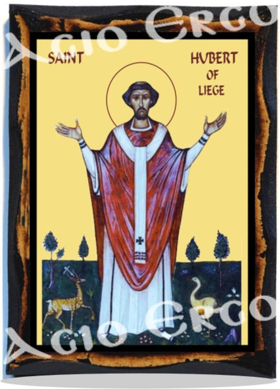 Saint Hubertus of Maastricht' Saint Hubert of Liège Catholic Christian ...