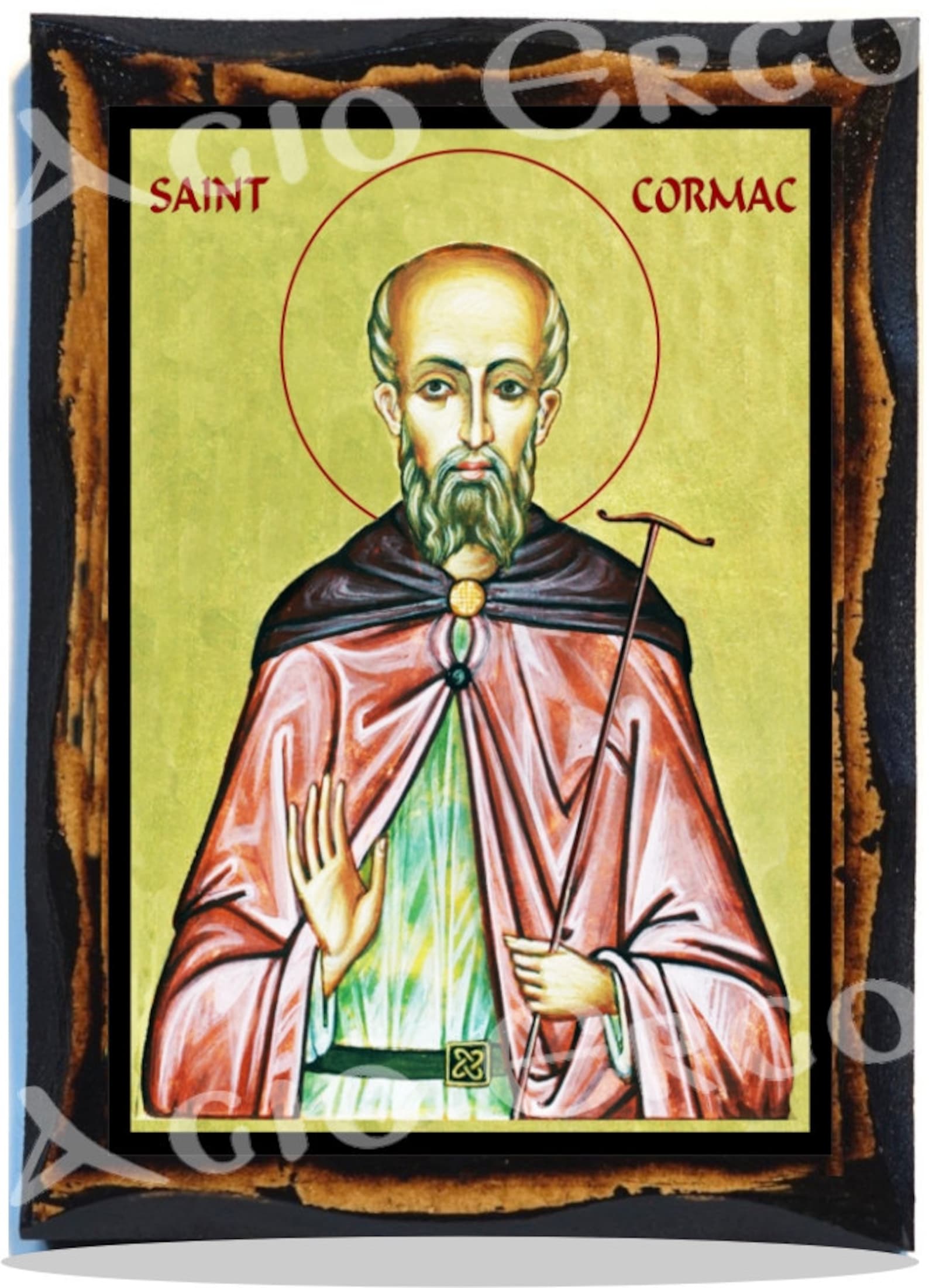 Saint Cormac Mac Cuilennáin Catholic Christian Icon on Wood - Etsy