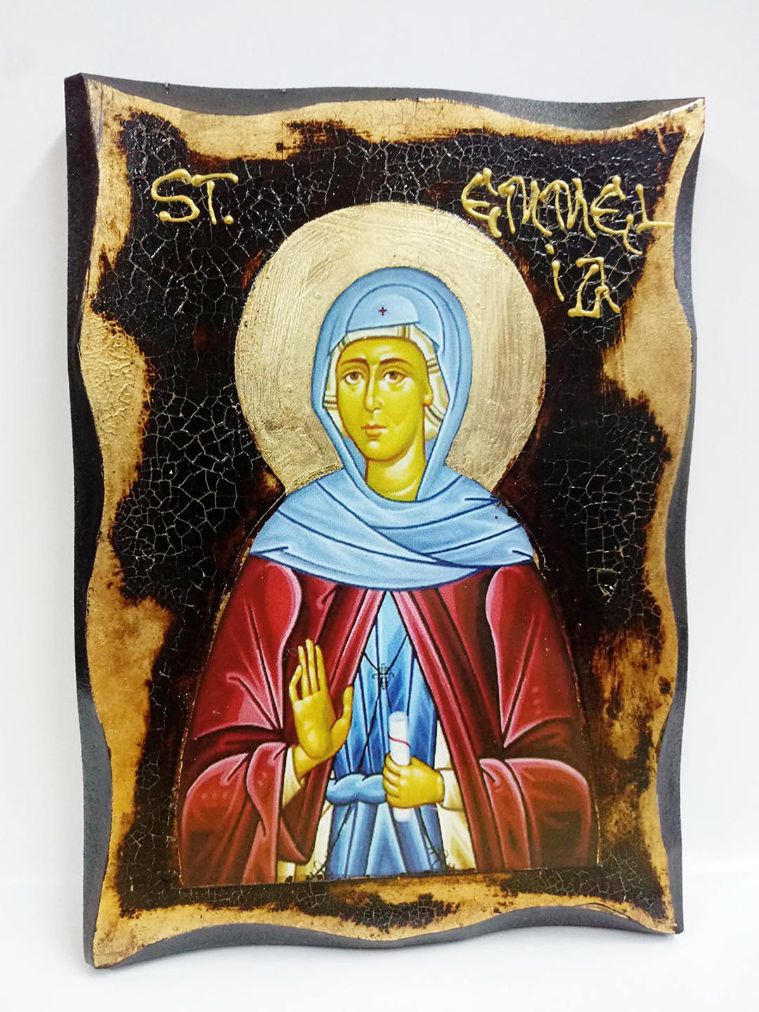 Saint Emilia, Mother of Sts. Basil and Gregory Handmade Wood Icon on ...