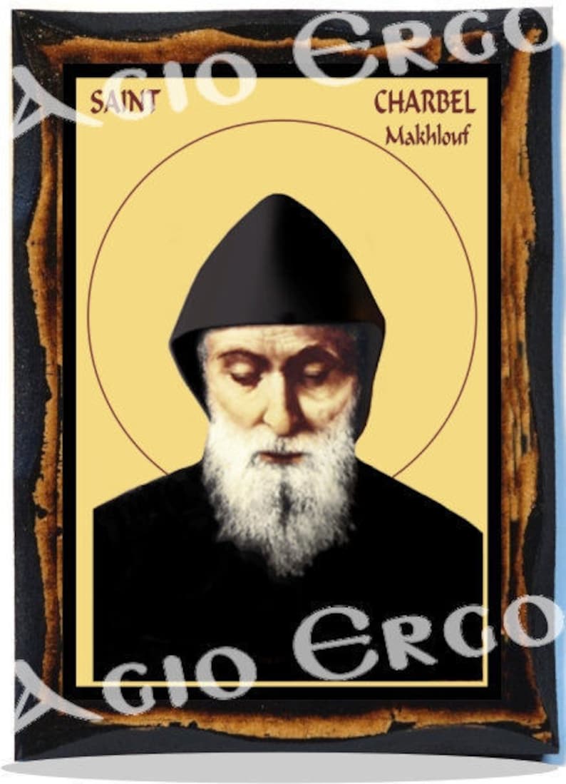 Saint Charbel Makhlouf Catholic Icon on Wood - Etsy Hong Kong