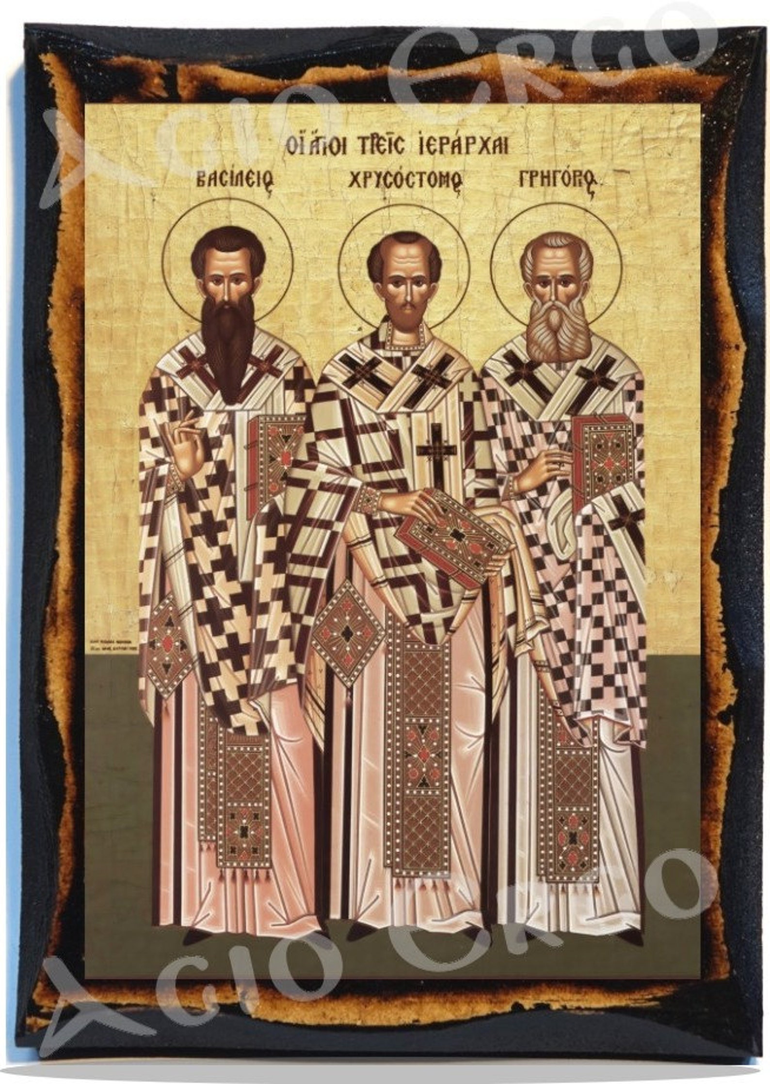 Saints Three Hierarchs Greek Orthodox Russian Mount Athos | Etsy