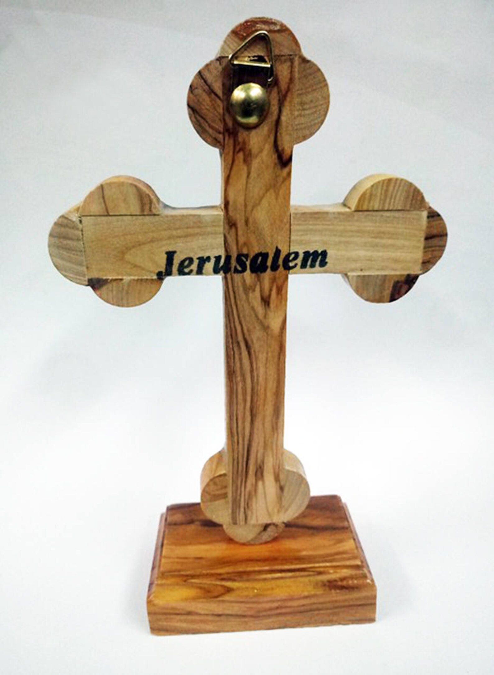 Jerusalem Crucifix Self-adhesive Base olive Wood Crucifix - Etsy