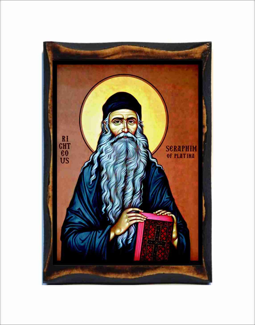 Seraphim of Platina Icon - Byzantine Art - Orthodox Holy Card on ...