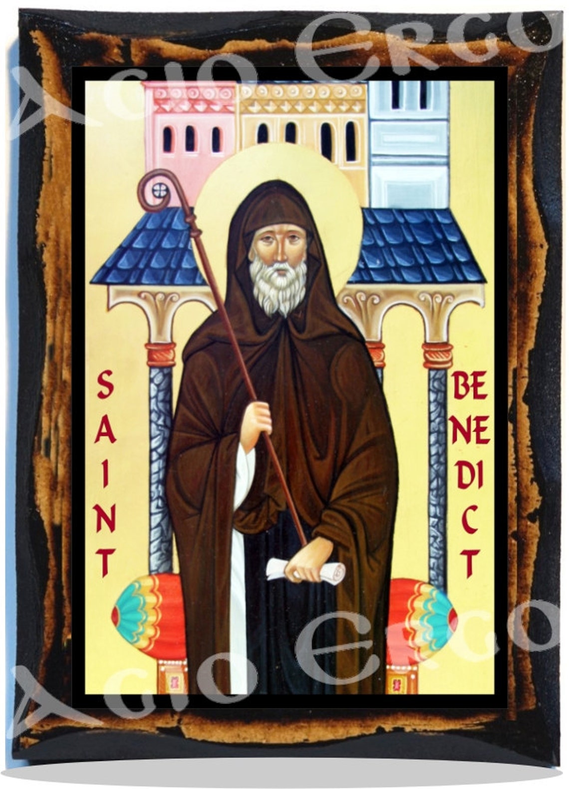 Saint Benedict Greek Orthodox Russian Byzantine Catholic - Etsy
