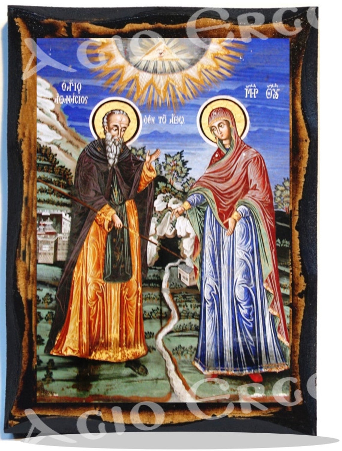 Saint Athanasius of Athos With the Mother of God Greek - Etsy