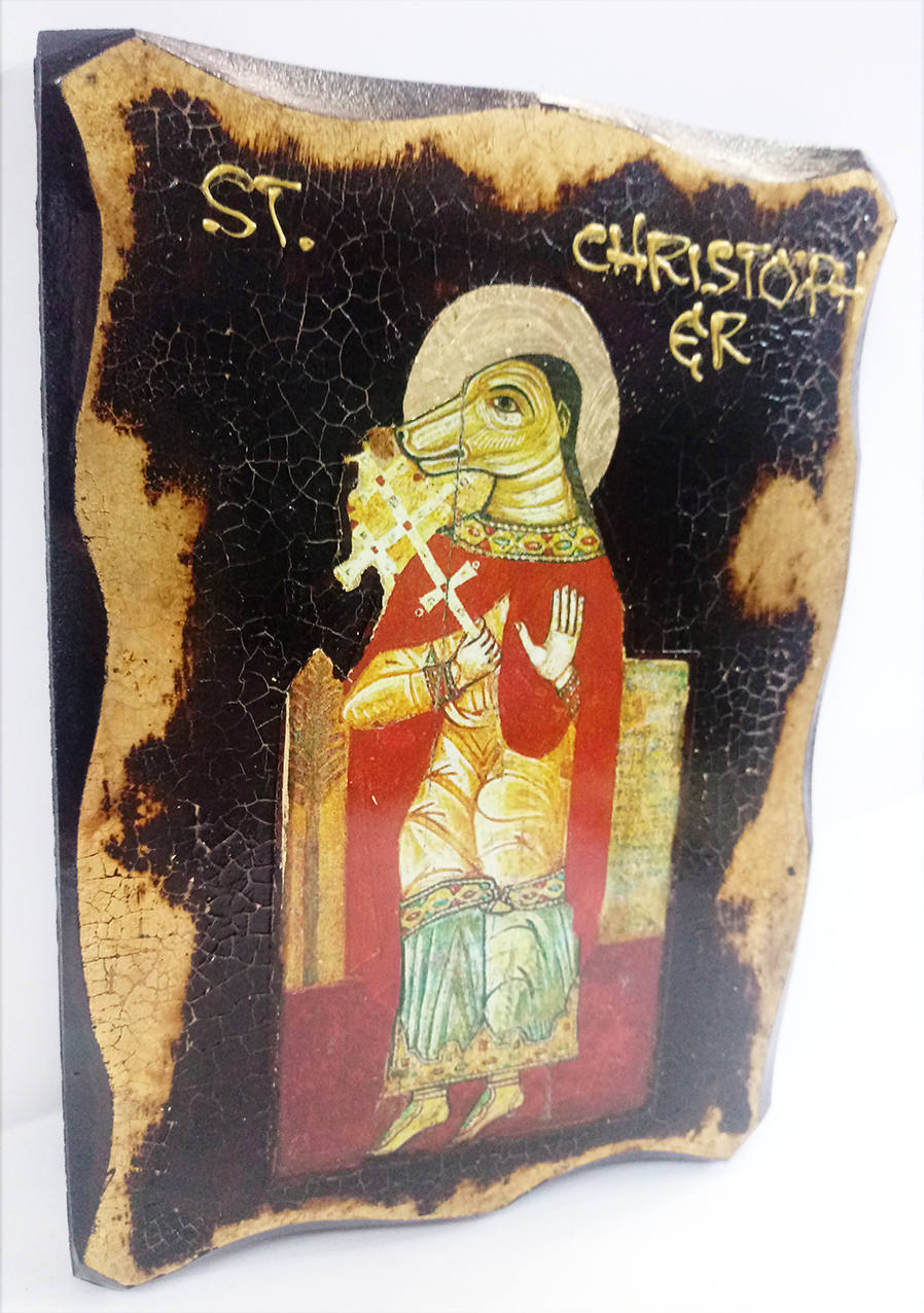 Saint Christopher the Dog Head cynocephaly Handmade Wood - Etsy
