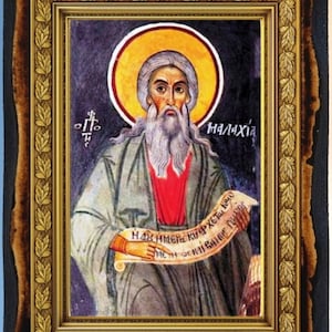 Prophet Malachi Handmade Wood Icon on Plaque - Etsy