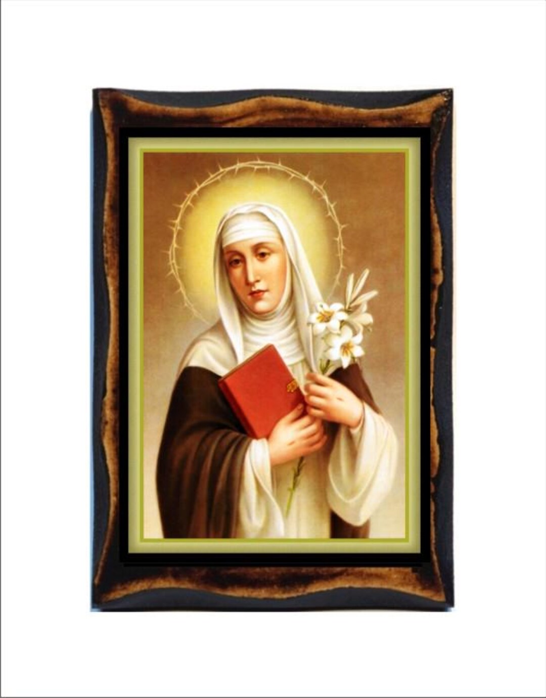Saint Catherine of Siena - Byzantine Art - Catholic Holy Card on ...