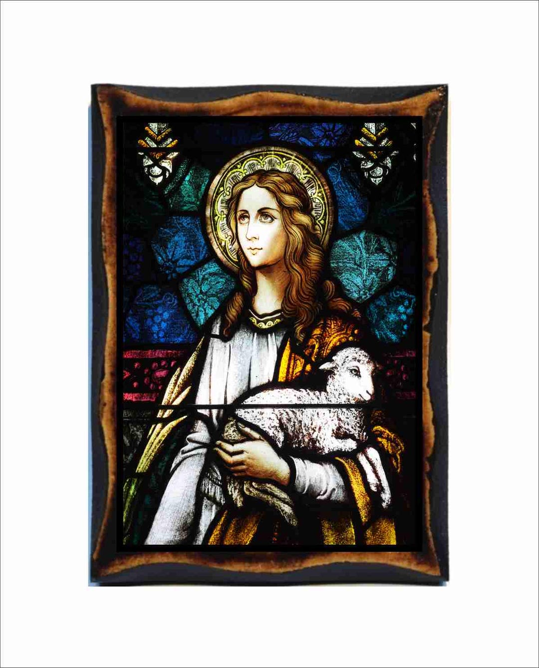 Saint Agnes of Rome Icon: Byzantine Art - Catholic Holy Card on ...