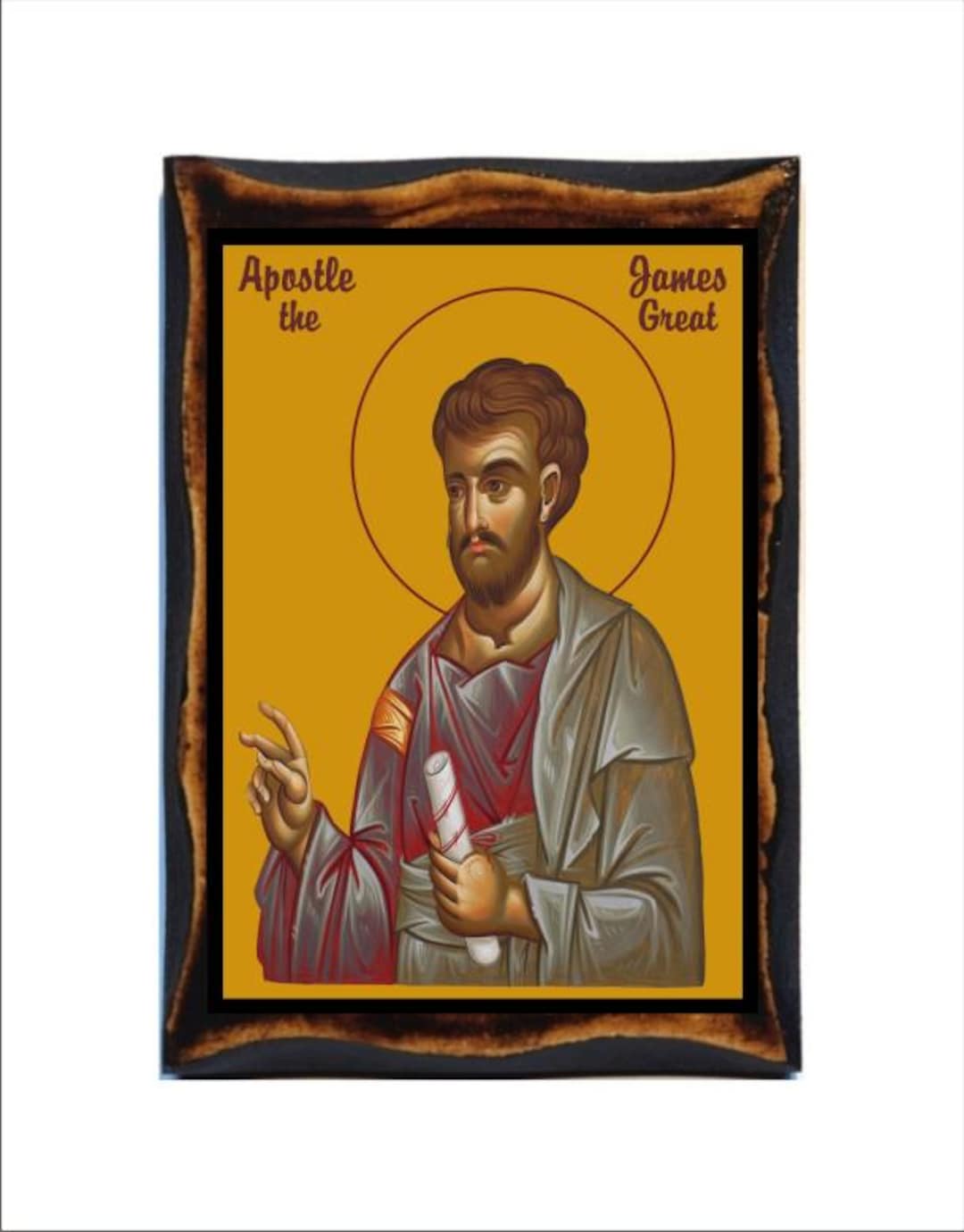 Saint James Apostle Icon - Byzantine Art - Orthodox Holy Card on ...