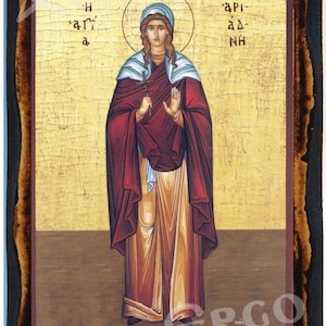 Saint Ariadne of Phrygia Greek Orthodox Byzantine Christian Icon on ...