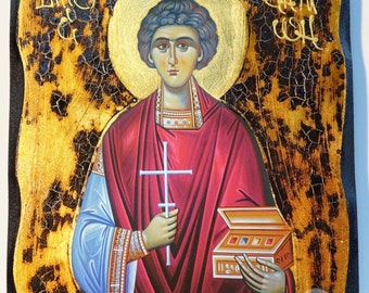 St Panteleimon Icon | Etsy