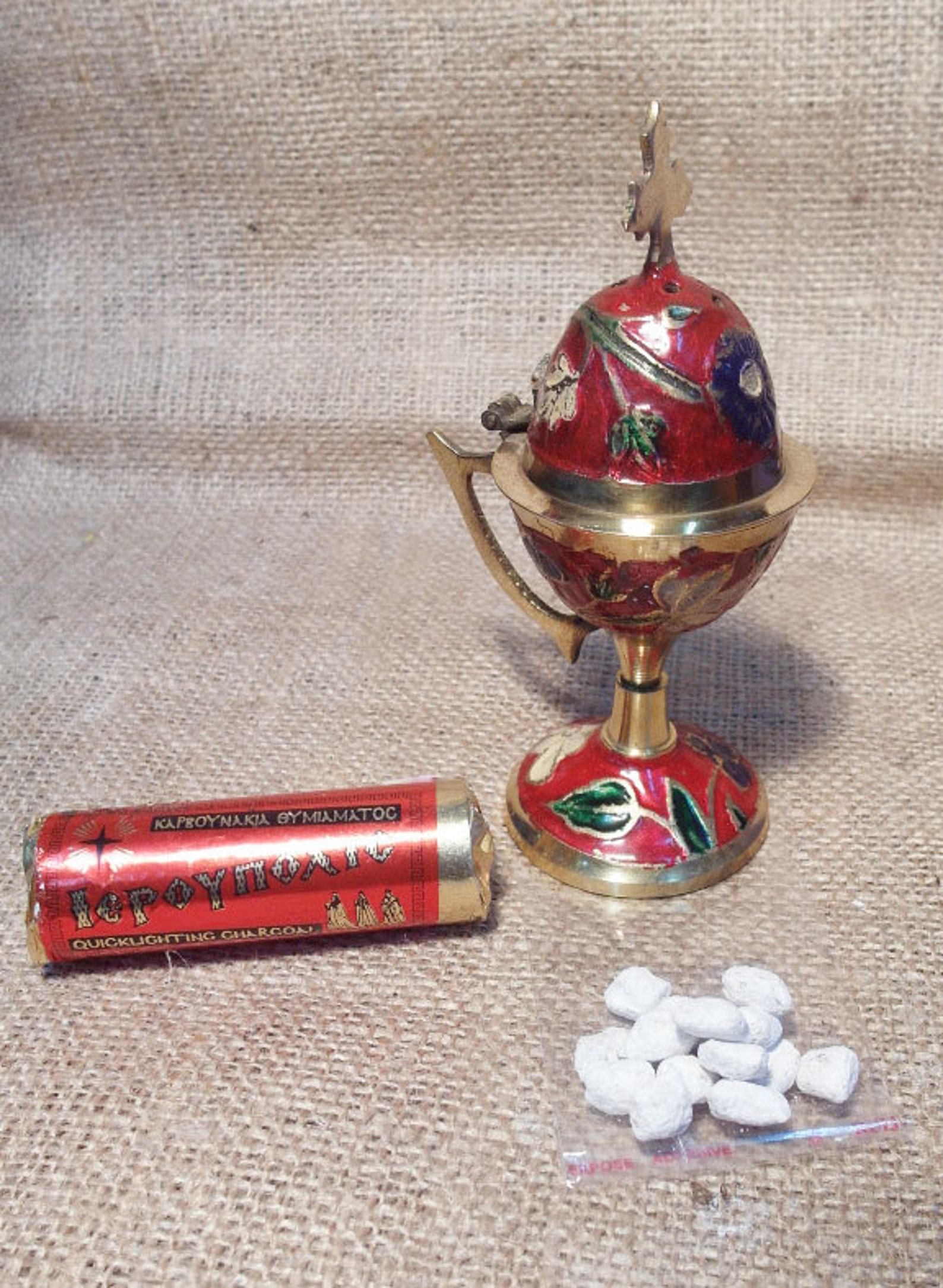 Thurible Metal Censer 50 Gr of Incense Resin and 6 Pcs - Etsy