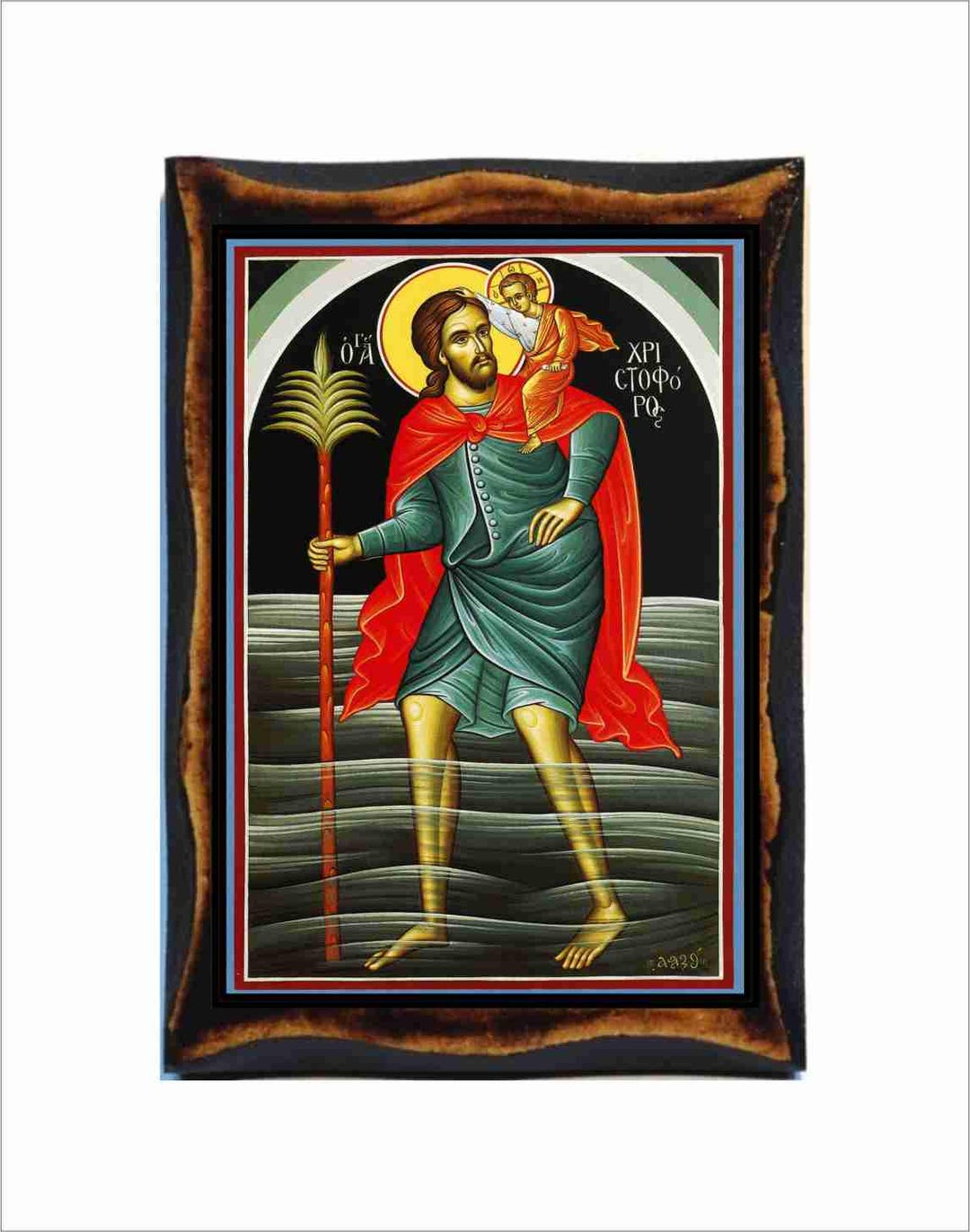 Saint Christopher Byzantine Icon: Patron Saint of Travelers - Etsy
