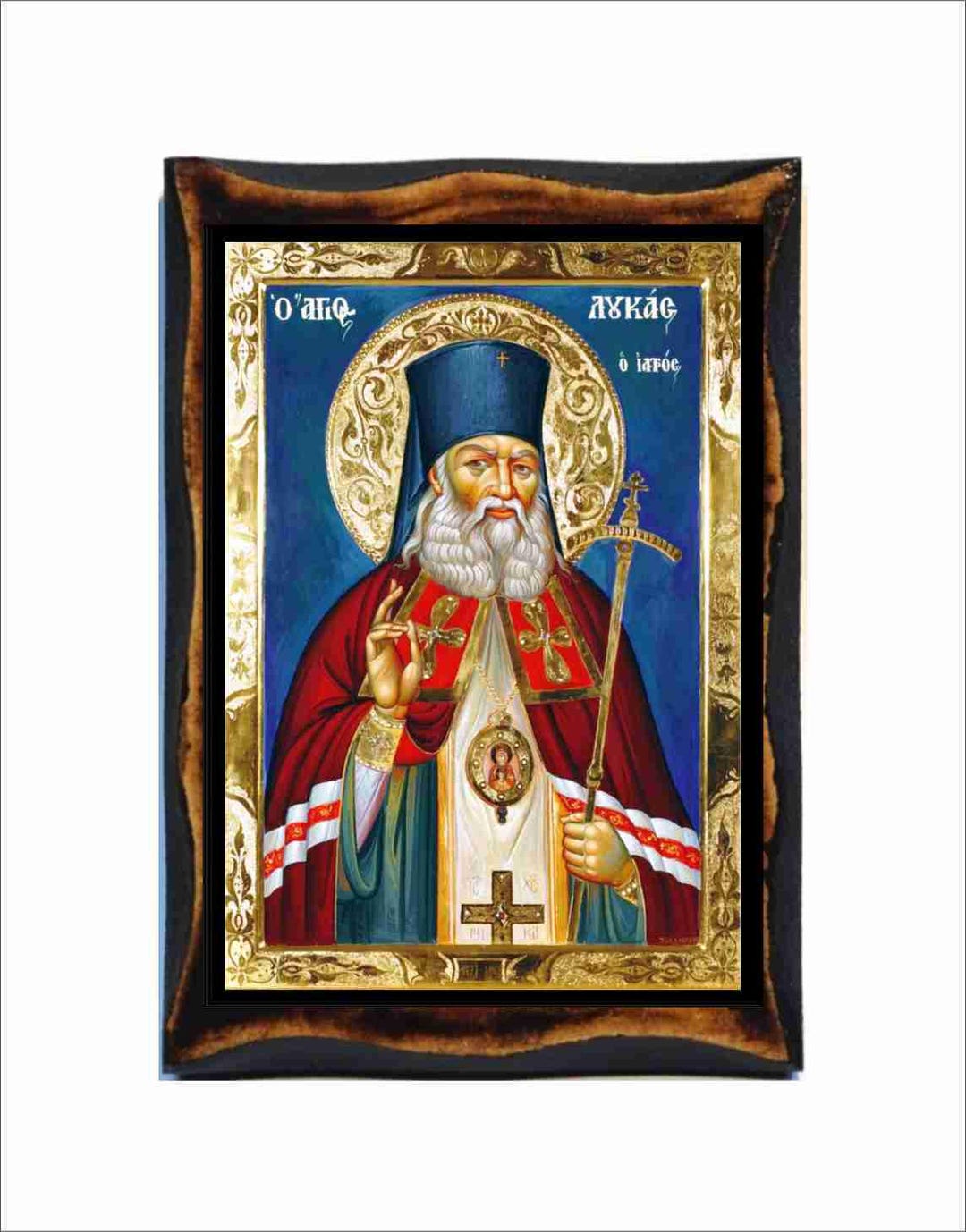 Handmade Saint Luke Icon: Orthodox Holy Card on Handmade Wood Plaque - Etsy