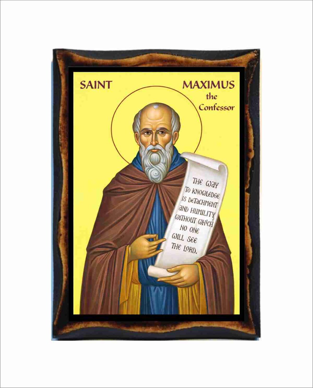 Maximus the Confessor Icon - Byzantine Art - Orthodox Catholic Holy ...