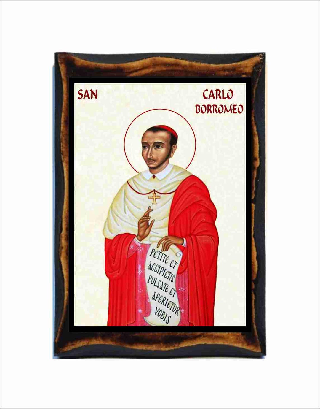 Saint Charles Borromeo Catholic Icon on Wood - Etsy