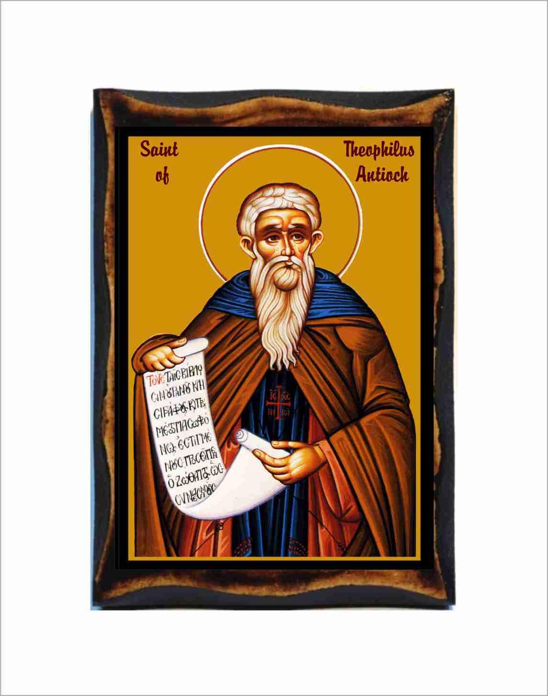 Saint Theophilus - Byzantine Icon - Orthodox Catholic Holy Card on ...