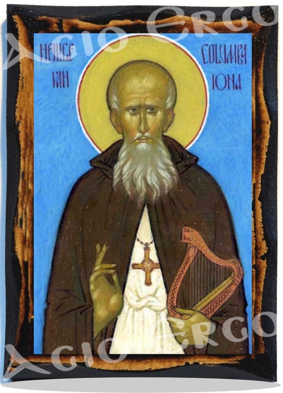 Saint Columba Apostle to the Picts Handmade Wood Icon on | Etsy