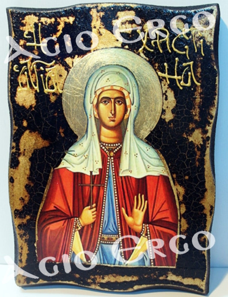 Saint Christina or Christine of Persia Handmade Wood Icon on - Etsy