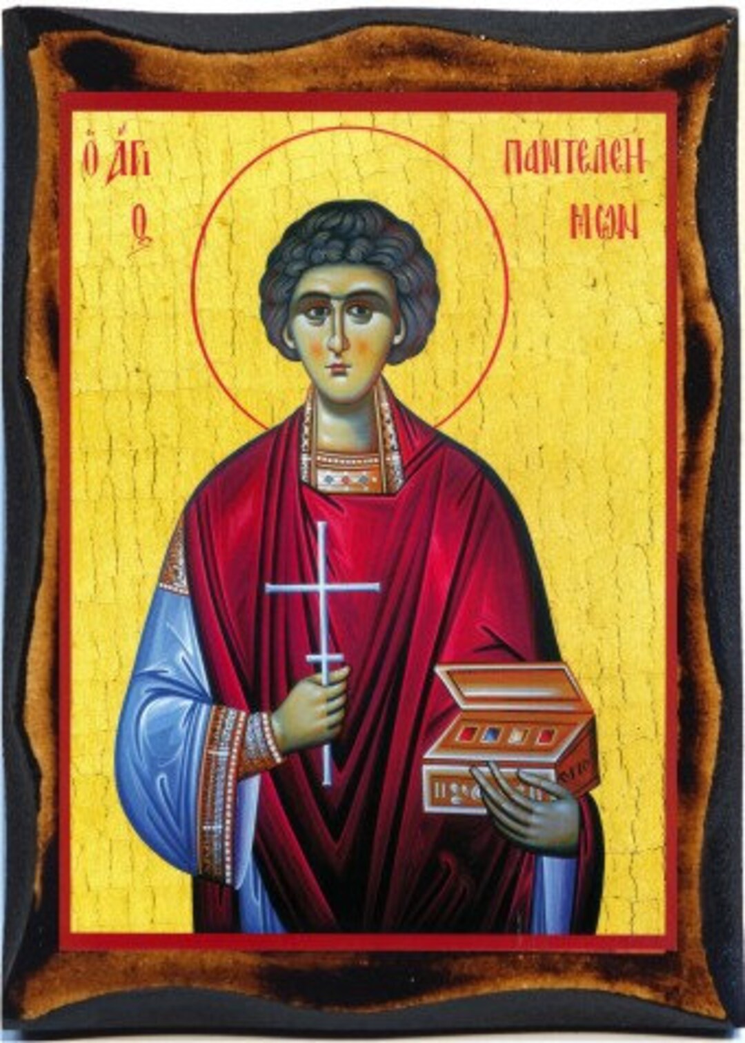 Saint Pantaleon panteleimon Greek Orthodox Russian Mount - Etsy