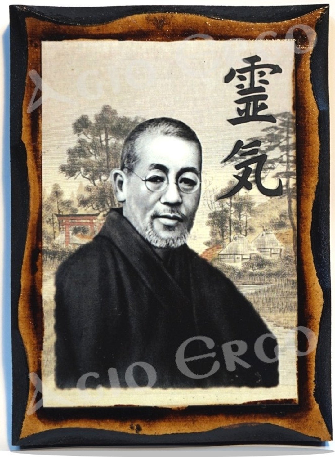 Mikao Usui Sensei Reiki, the Healing Touch Icon on Wood Plaque - Etsy